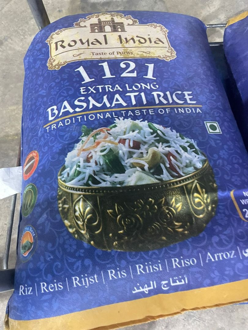 Royal India 1121 Extra Long Basmati Rice 25 KG, Food & Drinks, Rice & Noodles on Carousell