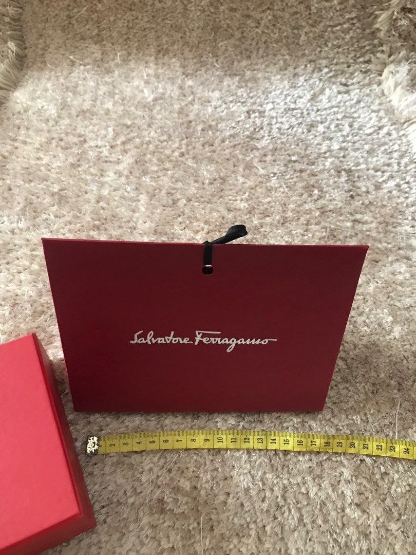 SALVATORE FERRAGAMO BOX AND PAPER BAG SIZE MINI BOK 150K PAPER BAG 50K ...