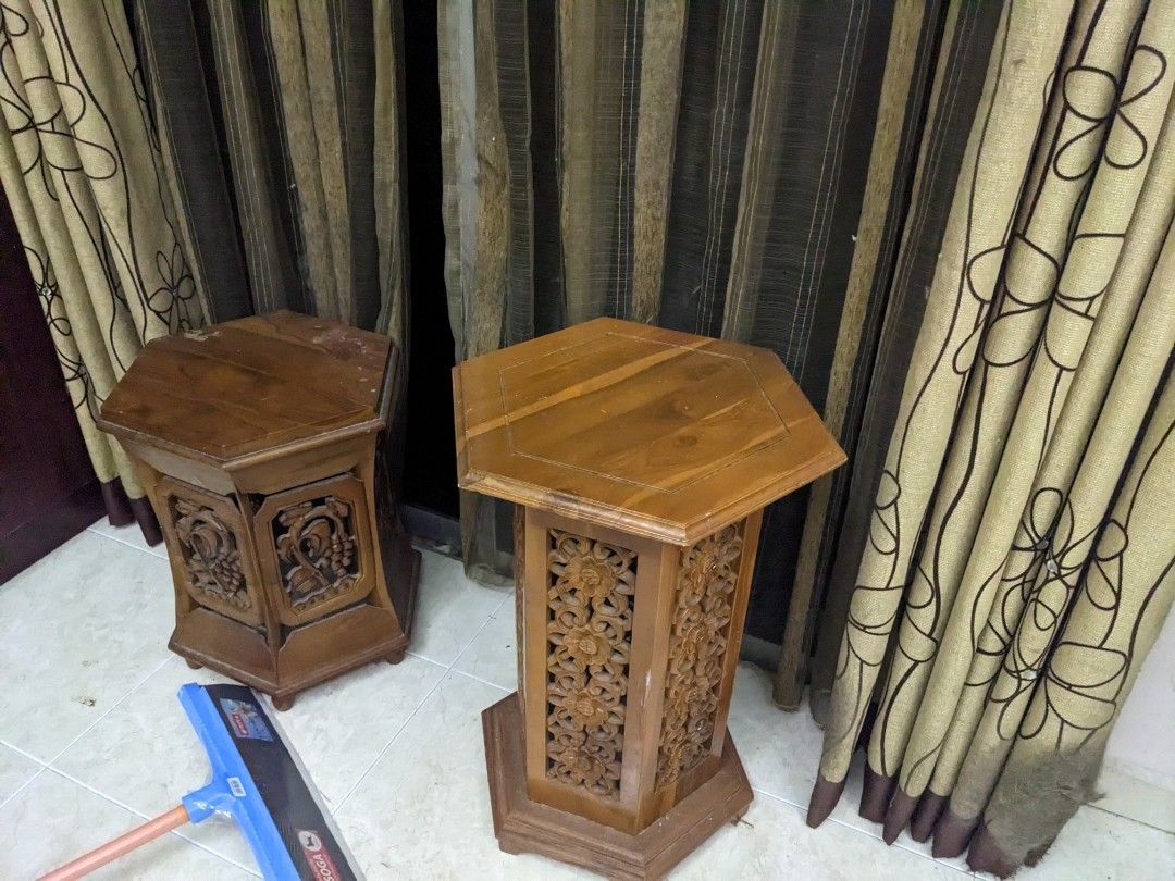 Set Meja, Almari, Drawer Kayu Jati dan Cengal (Urgent perlukan duit ...