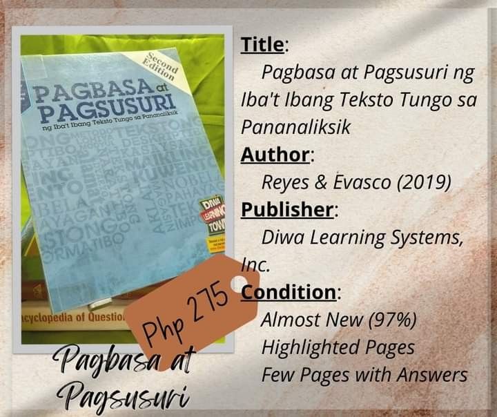 SHS BOOK - Pagbasa at Pagsusuri ng Iba't Ibang Teksto Tungo sa ...