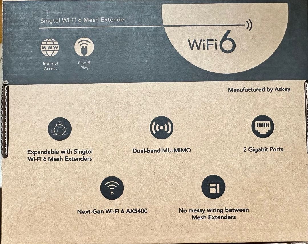 Singtel Wifi 6 Mesh Extender AX5400, Computers & Tech, Parts ...