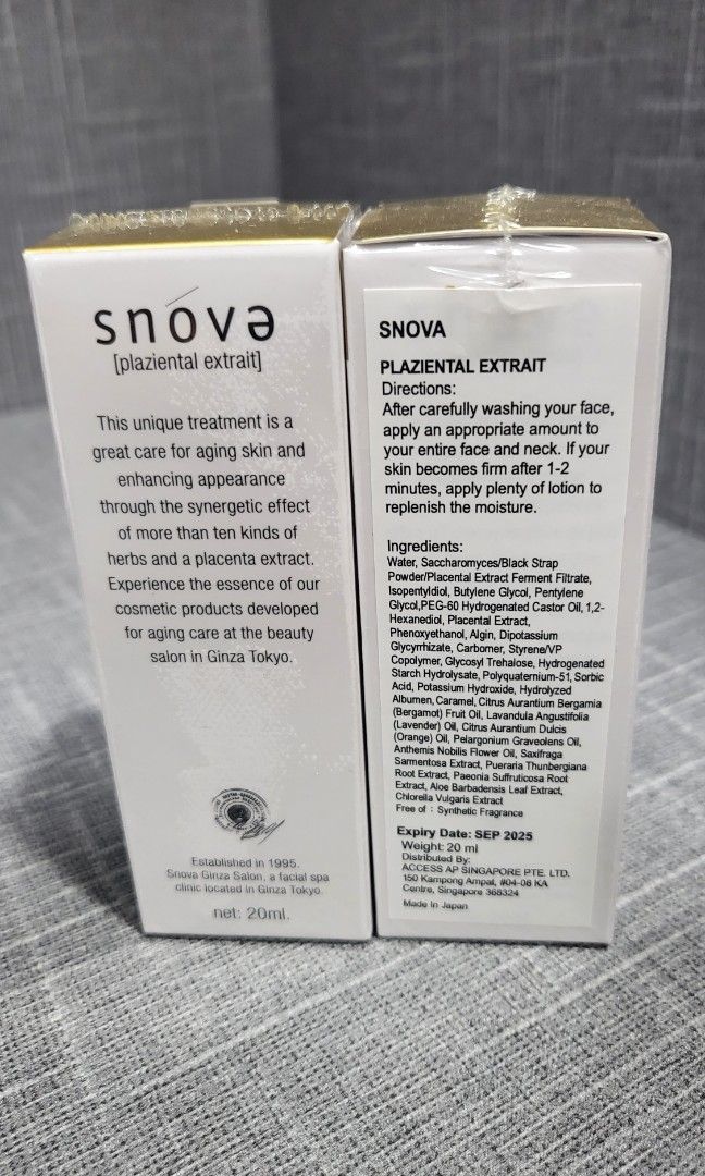 SNOVA PLAZIENTAL EXTRAIT, Beauty & Personal Care, Face, Face Care on ...