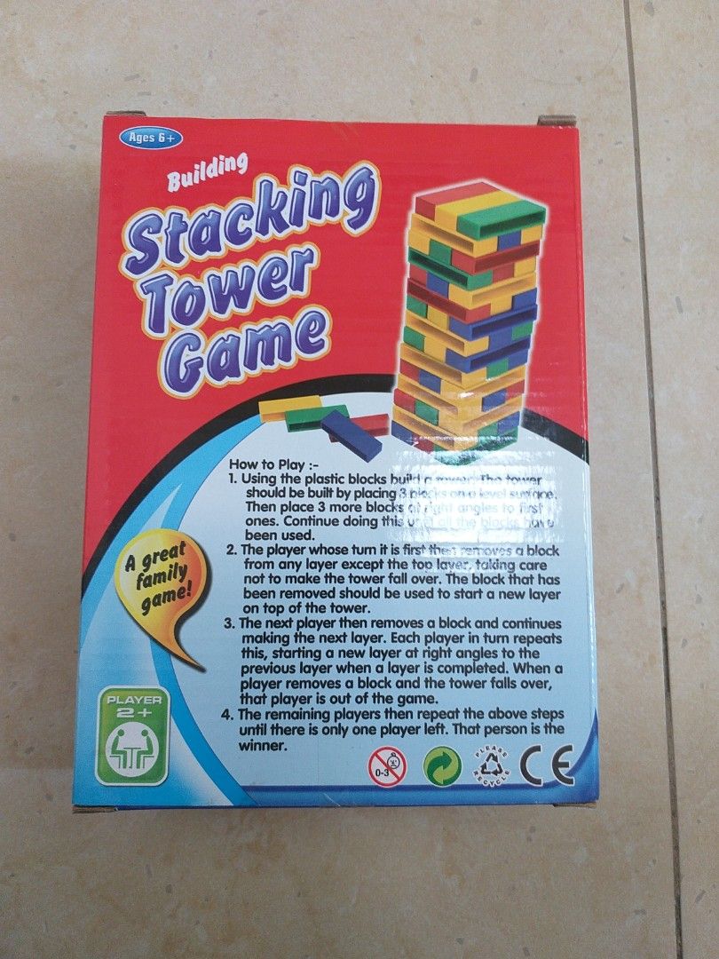 stacking tower game, 興趣及遊戲, 玩具 & 遊戲類 - Carousell