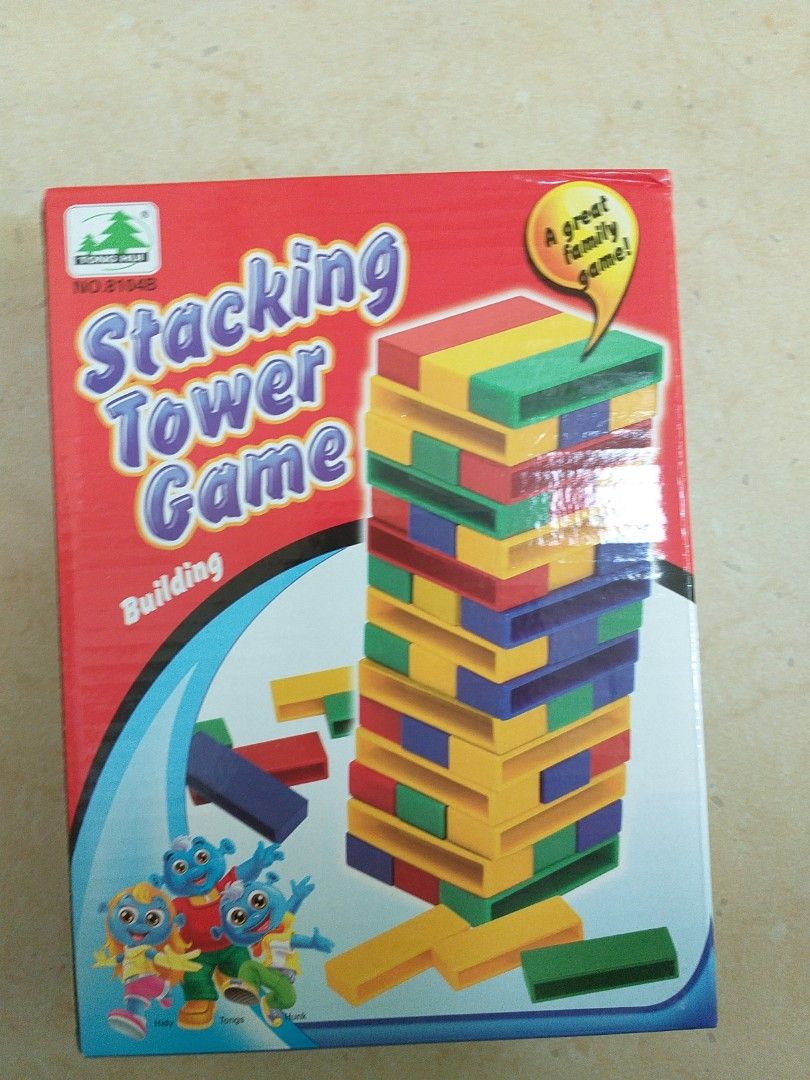 stacking tower game, 興趣及遊戲, 玩具 & 遊戲類 - Carousell