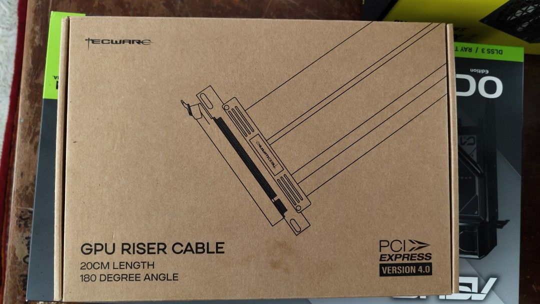 Tecware PCIE Gen 4 GPU Riser Cable 20cm 180 Degrees, Computers & Tech ...