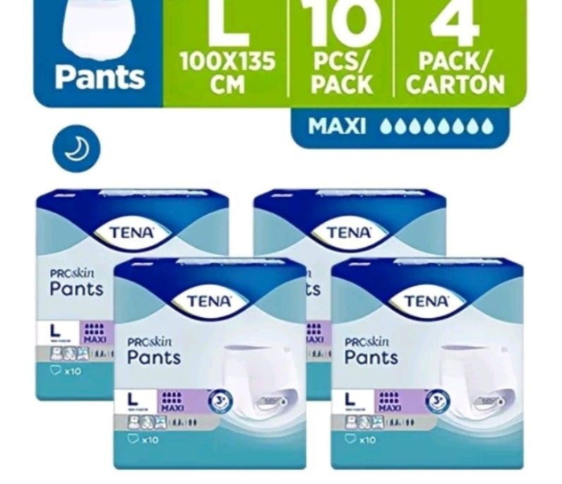 Tena Proskin Pants Maxi Adult Diapers (Size L), Health & Nutrition ...