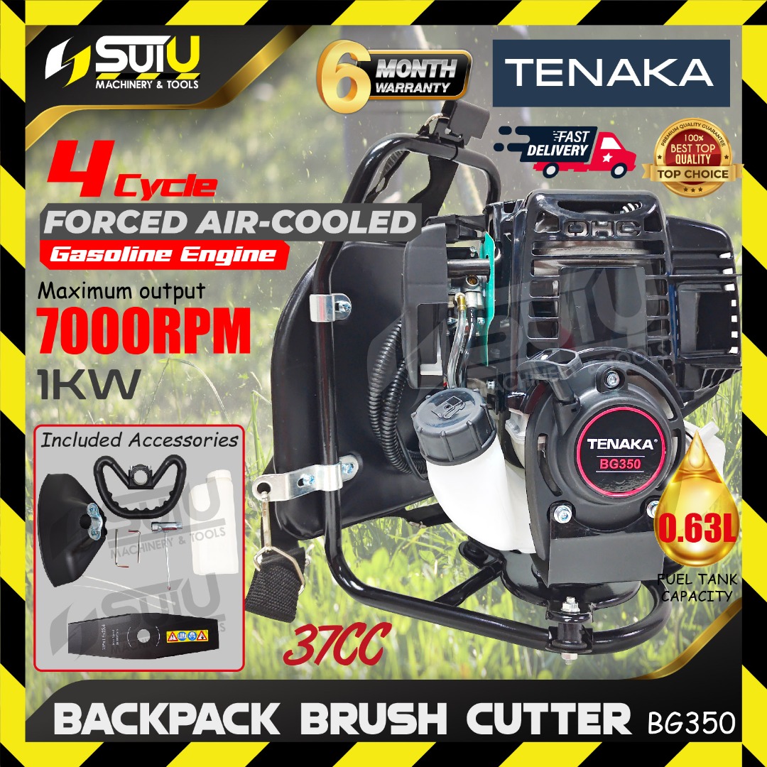 TENAKA BG350 37CC 4-Stroke Backpack Brush Cutter / Mesin Rumput 1kW ...