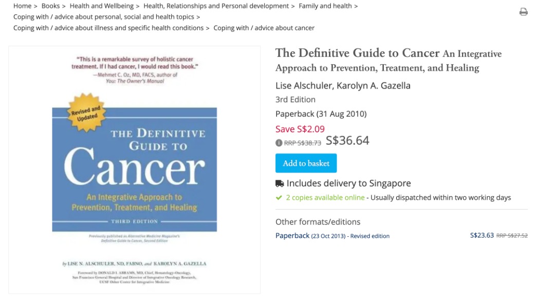 THE DEFINITIVE GUIDE TO CANCER, Hobbies & Toys, Books & Magazines ...