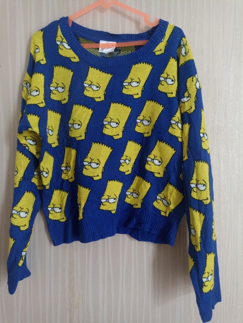 The Simpsons knit, Fesyen Wanita, Pakaian Wanita, Atasan di Carousell