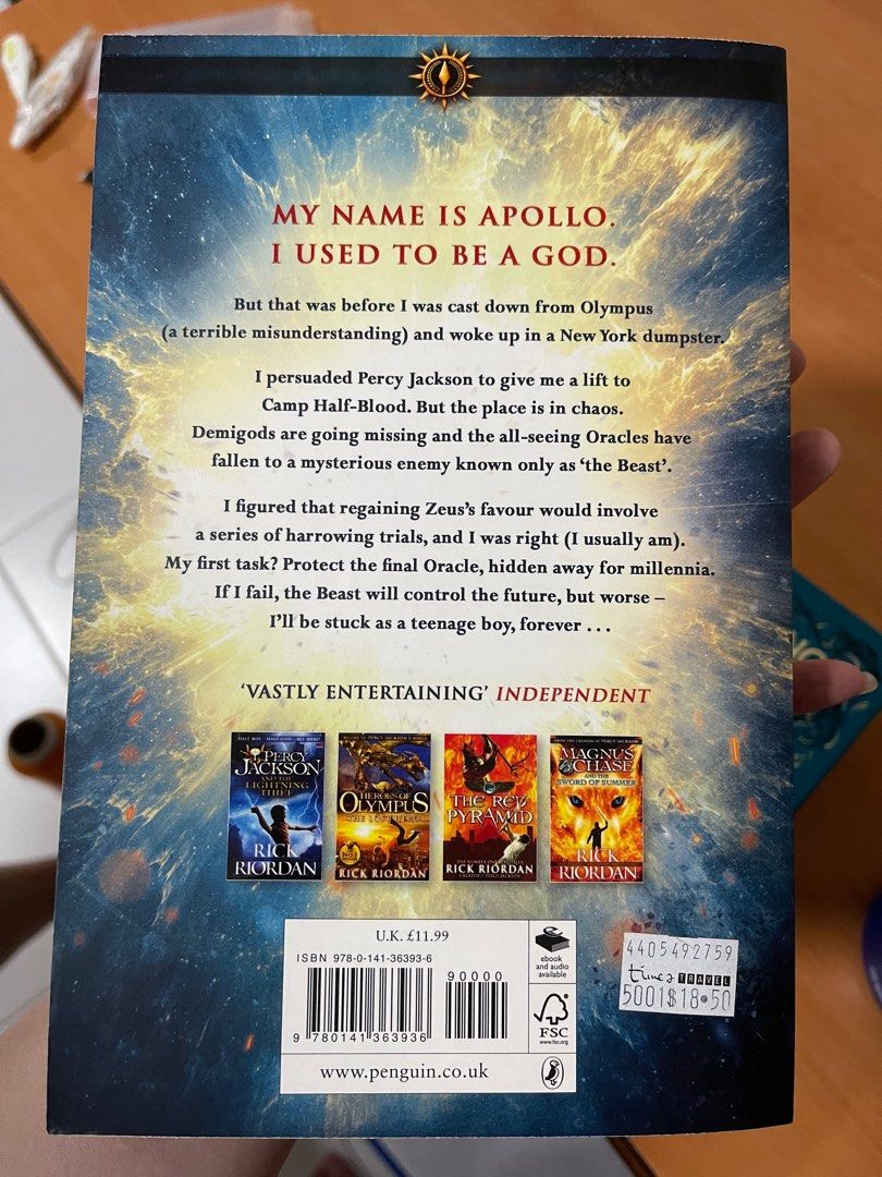 The Trials of Apollo ( not harry potter, JK Rowling), Hobbies & Toys ...