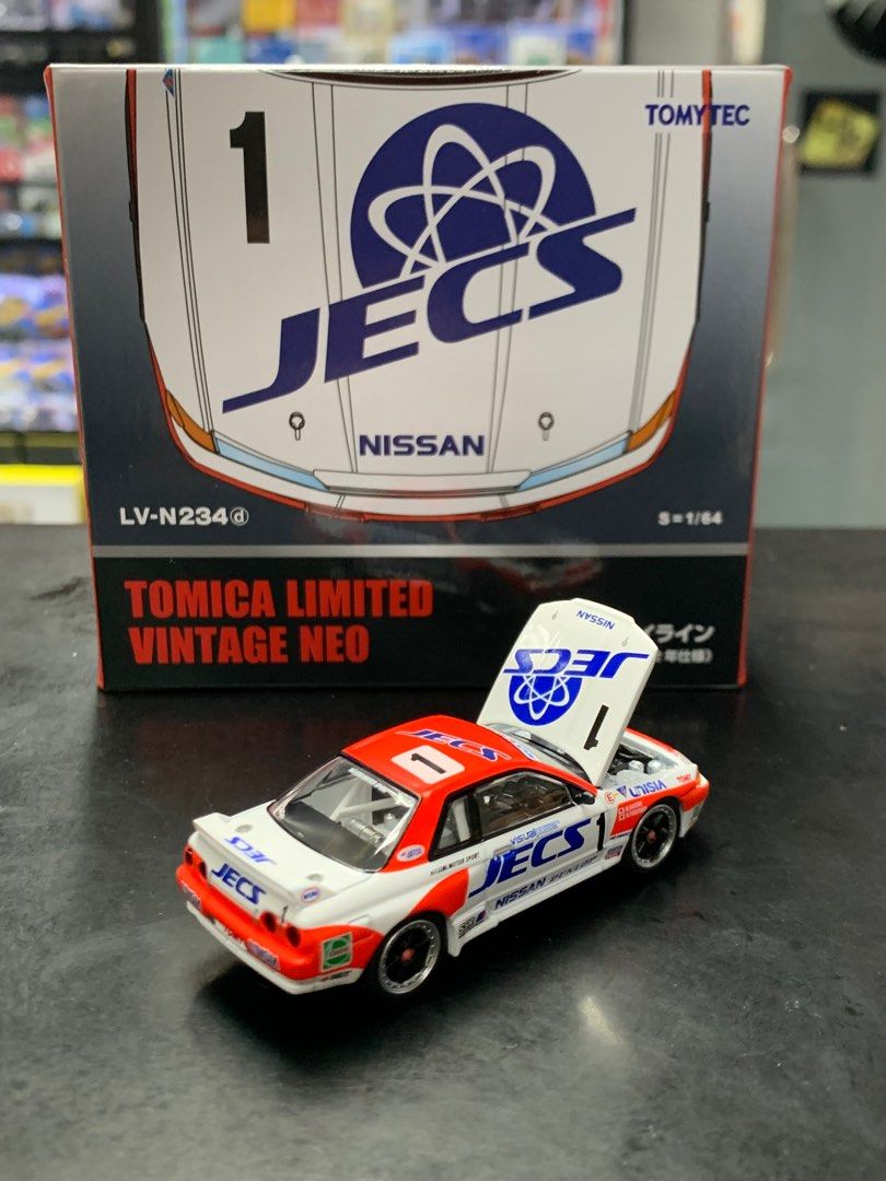 本月新車！ Tomica Limited Vintage Neo Tomytec 1:64 LV-N234d Nissan Skyline GT-R R32 #1 “Jecs” (1992 ...