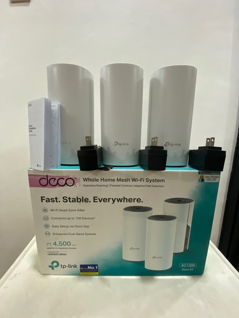 TP-Link Deco E4 AC 1200 Whole Home Mesh Wi-Fi System, Computers & Tech ...
