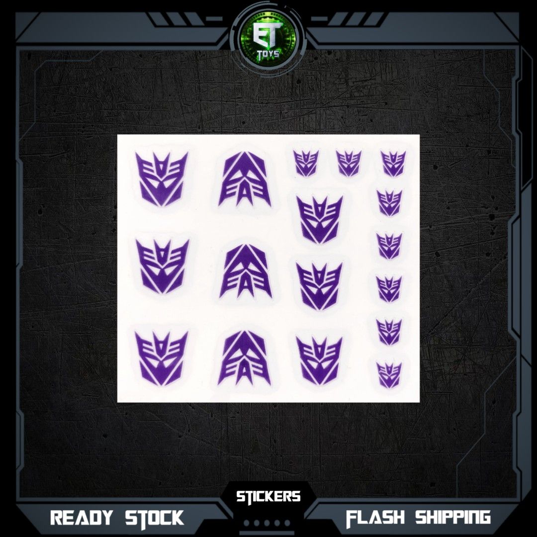 Transformers Borderless Stickers Decepticon Logo Dry Transfer Sticker ...