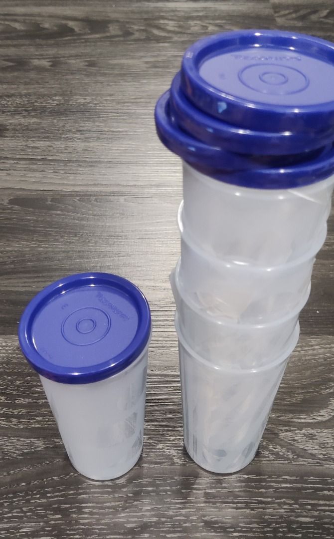 TUPPERWARE Water Tumbler - Patterned Circular (5pc), Furniture & Home ...