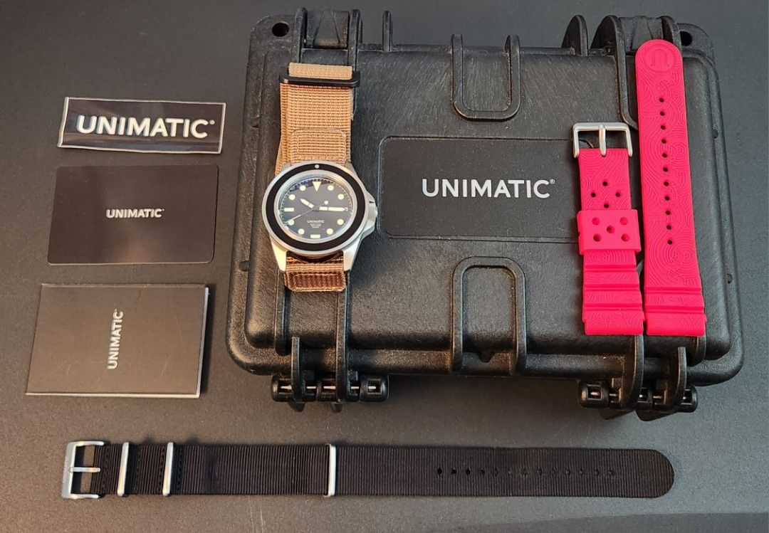 Unimatic UC1 Classic (Mint, fullset, bonus straps), Men's Fashion ...
