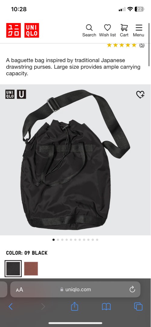 Uniqlo U Bucket Bag (L) on Carousell