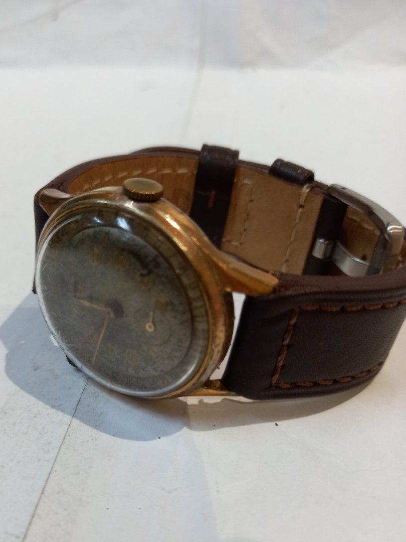 Vintage Swiss Watch Triple date by Fond Acier Inoxydable..manual...gd ...