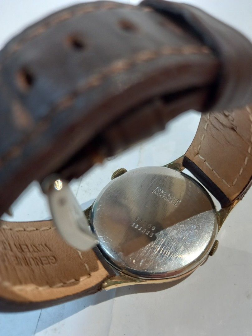 Vintage Swiss Watch Triple date by Fond Acier Inoxydable..manual...gd ...