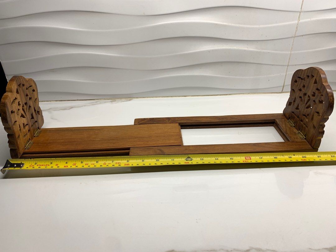 Vintage Wooden Book Rack Desk Expandable Adjustable Bookcase | Desktop ...