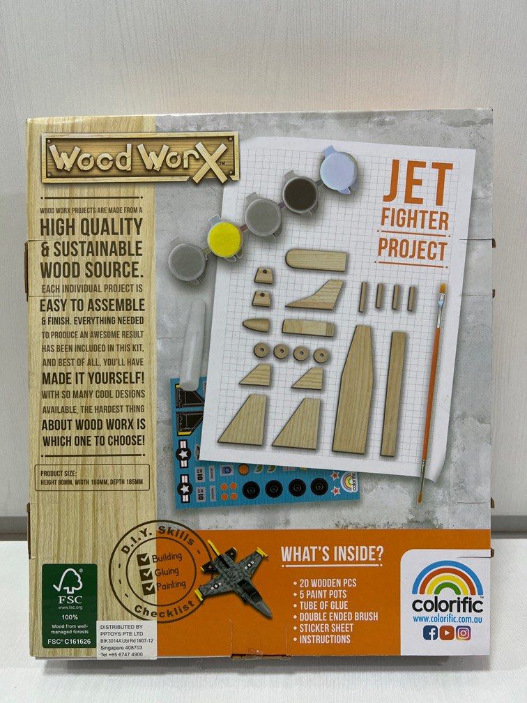 Wood Work Jet Fighter Project, Hobbies & Toys, Toys & Games on Carousell