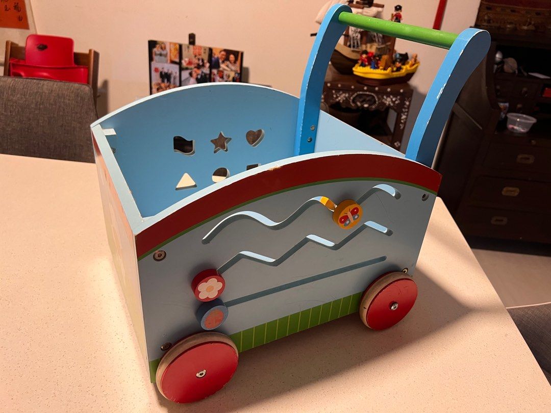 Wooden push cart / walker, Babies & Kids, Infant Playtime on Carousell