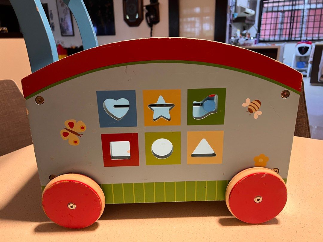 Wooden push cart / walker, Babies & Kids, Infant Playtime on Carousell