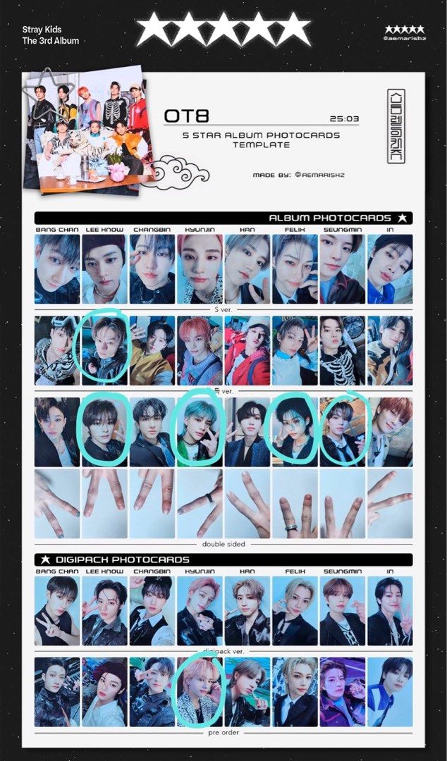 wts / wtt 5 star skz stray kids hyunjin changbin han seungmin photocard pc, Hobbies & Toys ...