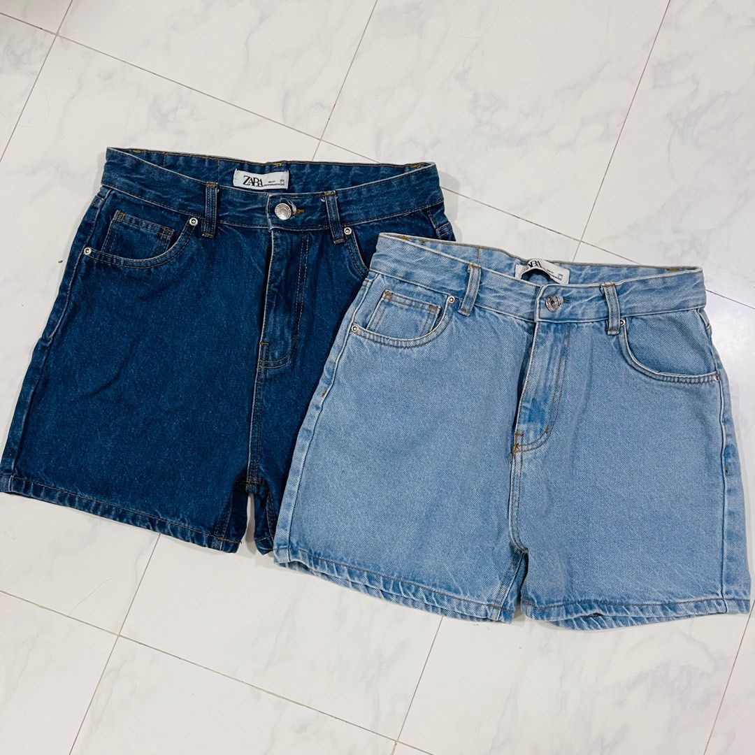 ZARA Denim Collection Shorts, Women's Fashion, Bottoms, Shorts on Carousell