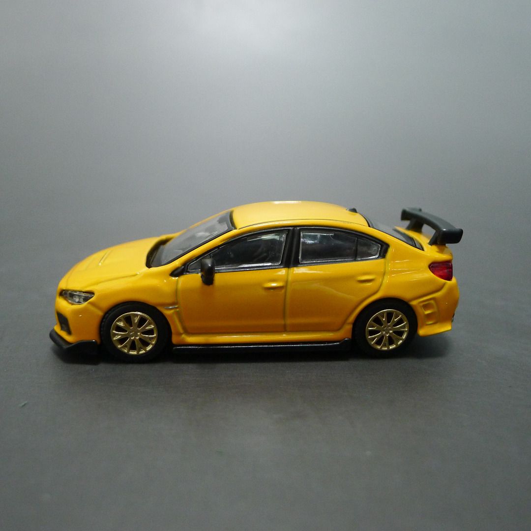 1:64 Diecast Subaru WRX STI diecast car model Yellow and Blue, Hobbies ...