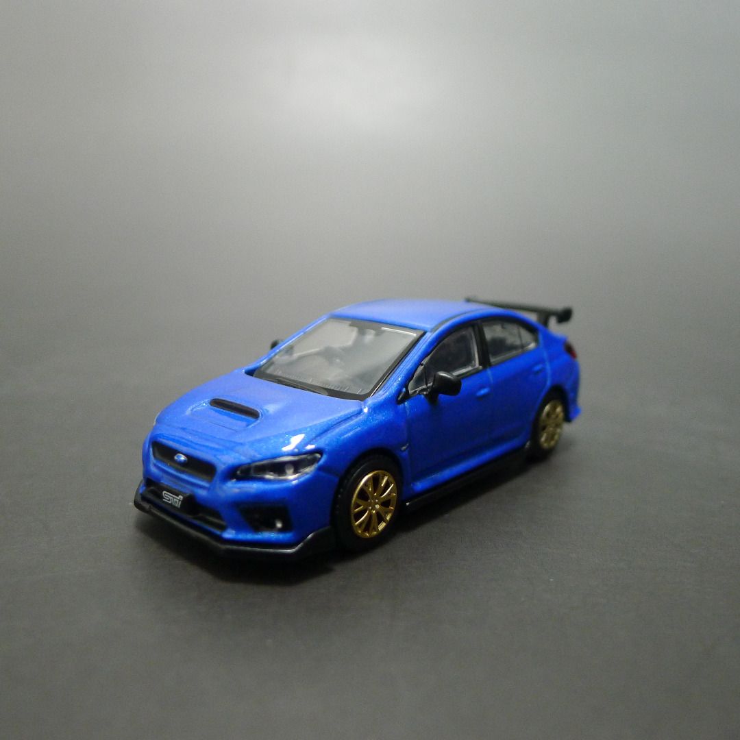 1:64 Diecast Subaru WRX STI diecast car model Yellow and Blue, Hobbies ...