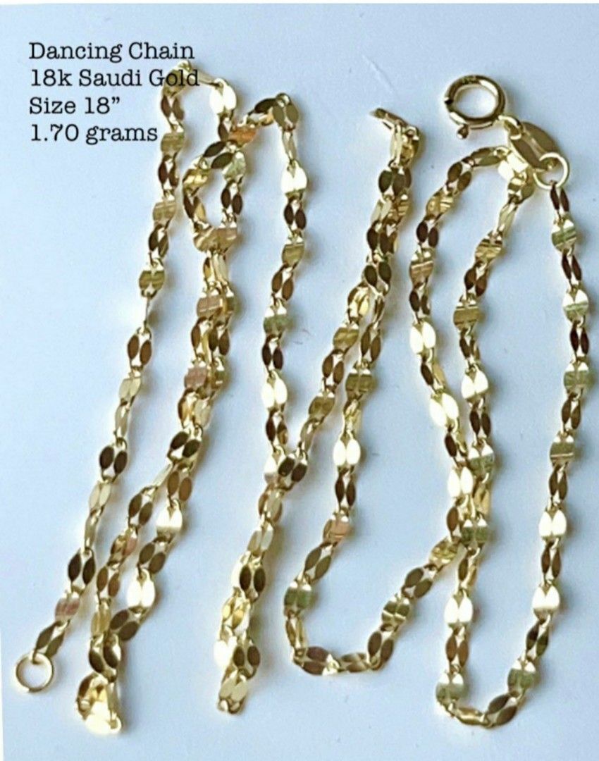 18k Saudi Gold DANCING CHAIN on Carousell