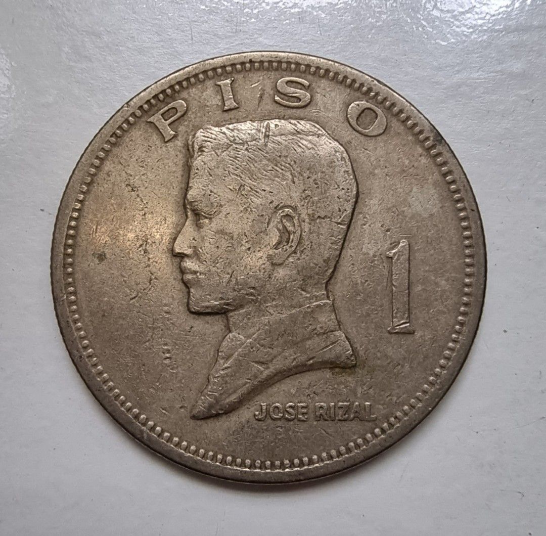 1972 Philippines 1 Piso Jose Rizal Coin, Hobbies & Toys, Memorabilia ...