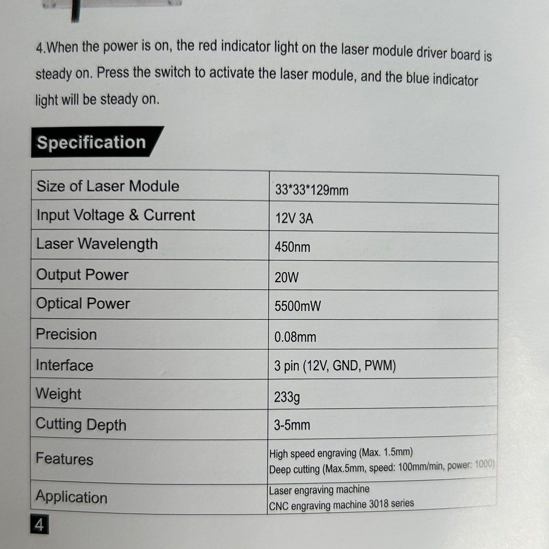 20w laser module for engraving cutting, Hobbies & Toys, Stationery ...
