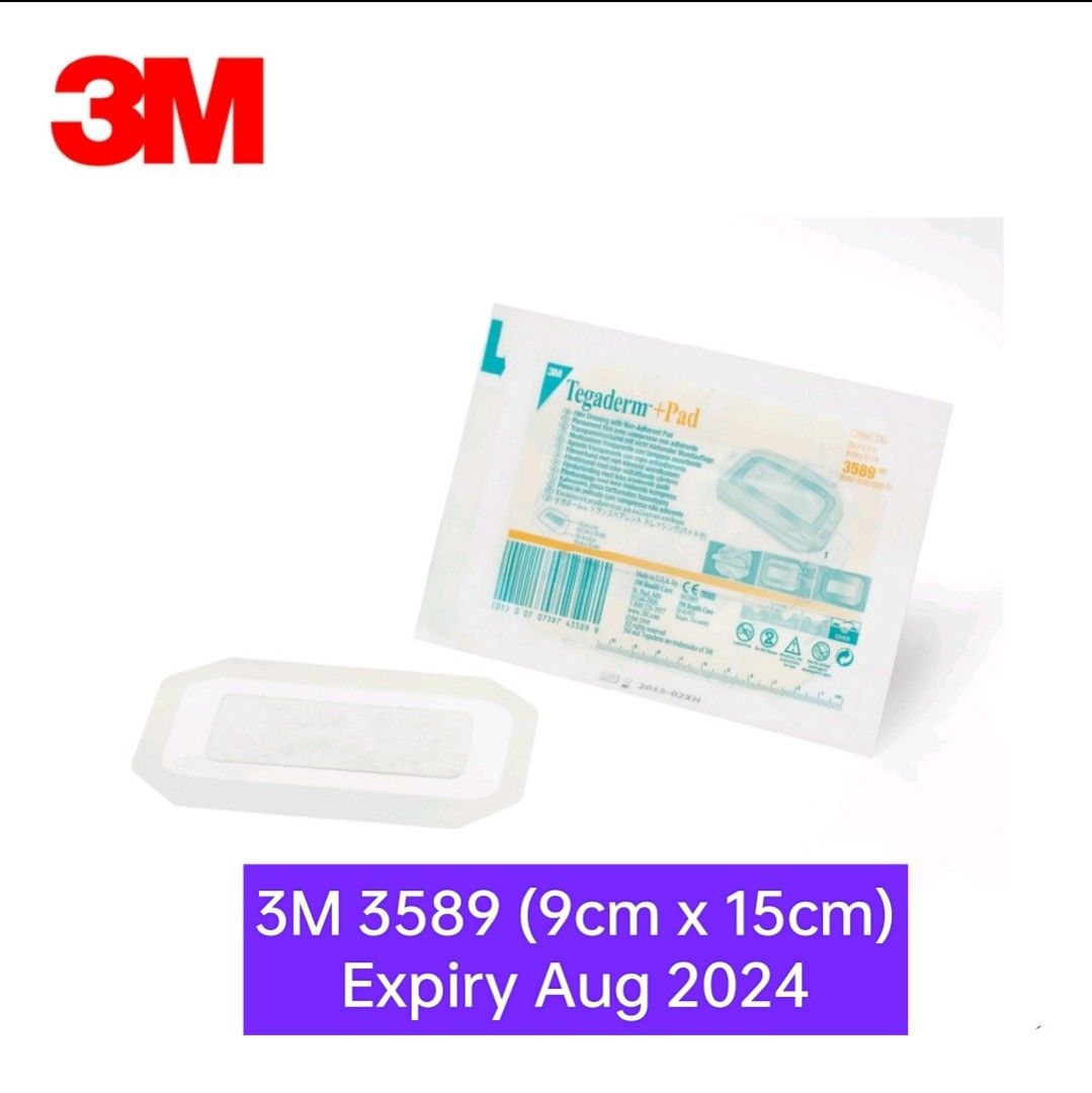 3M™ Tegaderm™ +Pad Film Dressing with Non-Adherent Pad, 25 or 50pcs per box, Health & Nutrition ...