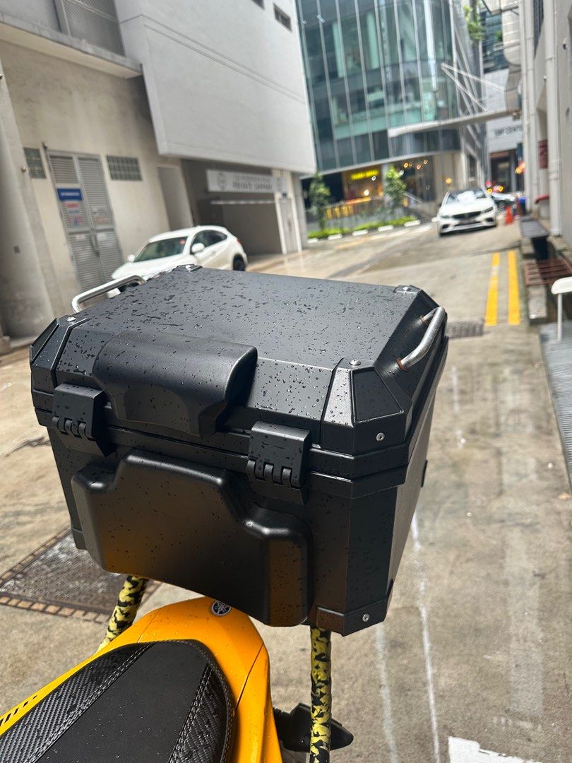 45L Plastic Metal Box, Motorcycles, Motorcycle Accessories on Carousell