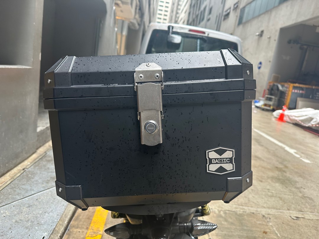 45L Plastic Metal Box, Motorcycles, Motorcycle Accessories on Carousell