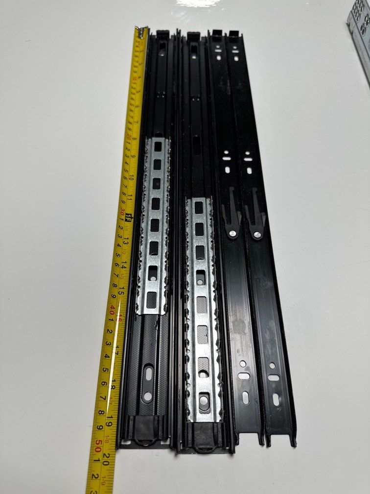50CM Drawer Slide Runner Tracks, Furniture & Home Living, Furniture ...
