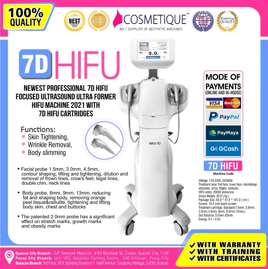 7D HIFU Machine KOREA MADE, Beauty & Personal Care, Face, Face Care on ...