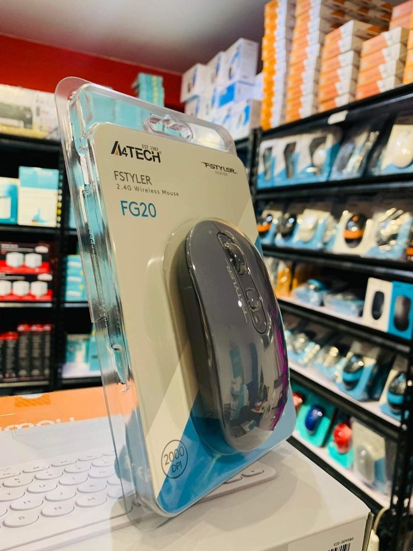 A4Tech Fstyler FG20 Wireless Mouse Ash Blue, Computers & Tech, Parts ...