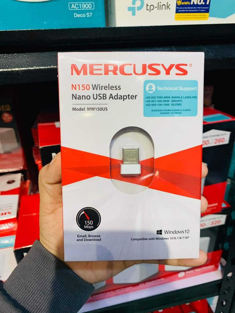 Mercusys MW150US N150 Wireless Nano USB White Adapter WiFi Adapter WiFi ...