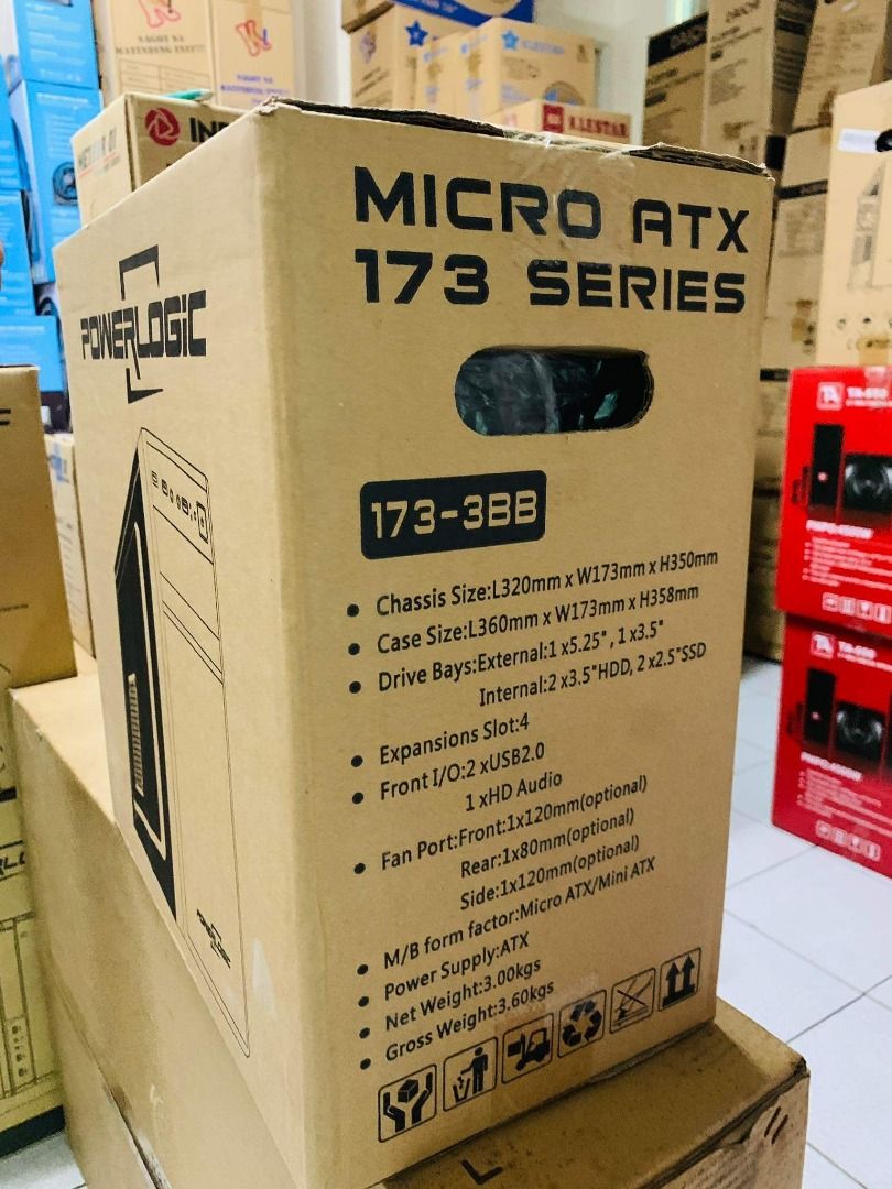 Powerlogic M173-3BB PC MicroMini ATX Casing With 700w PSU, Computers & Tech, Parts & Accessories ...
