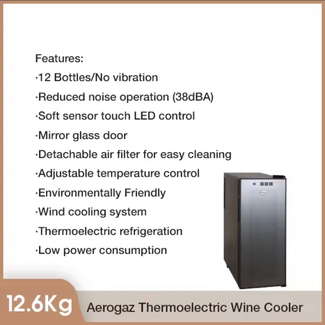 Aerogaz Wine Chiller Fridge 12 bottle, TV & Home Appliances, Kitchen ...