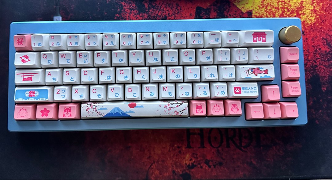 Akko MOD 008 Sky Blue 65% Gasket mounted Keyboard (modded), Computers ...