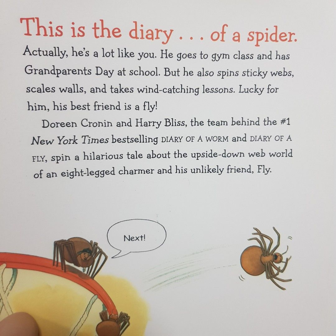 (All for $7) 3 Picture Books Diary of a fly spider worm English ...