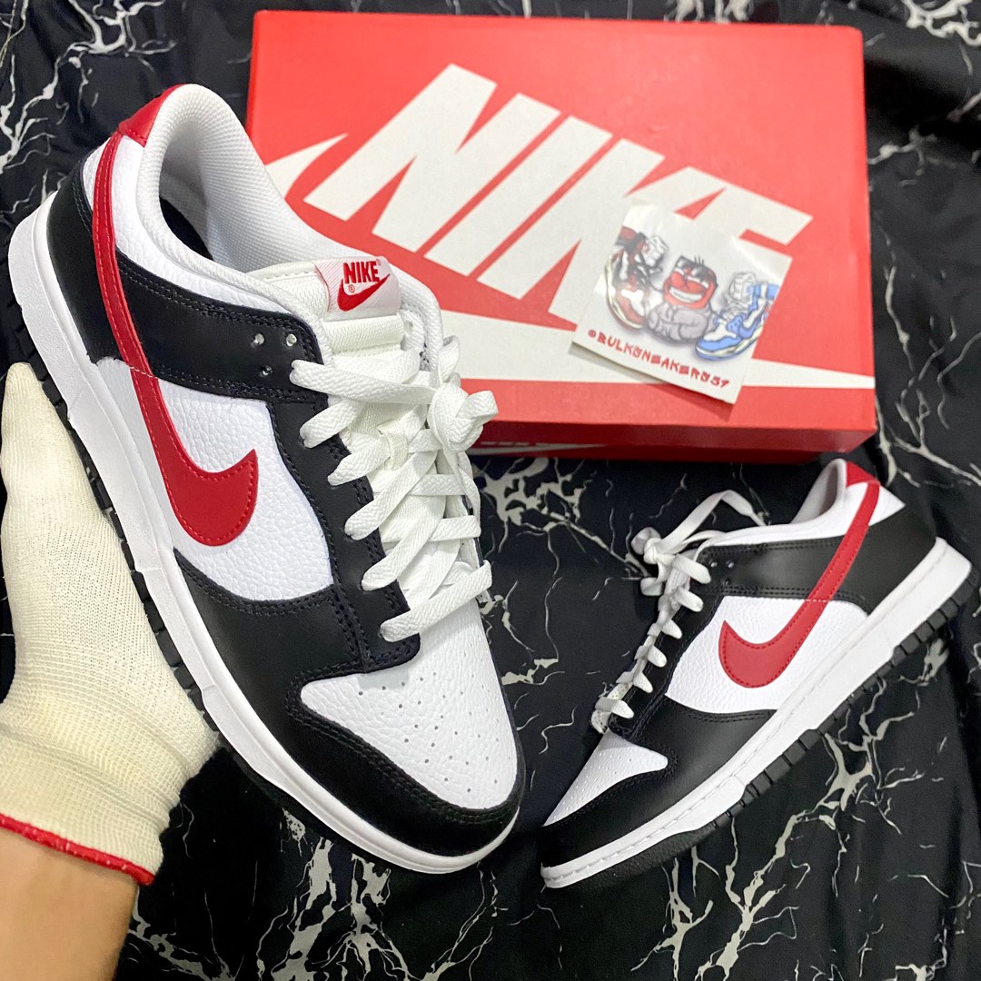 ALL SIZE Dunk Low Pand Red Swoosh, Men's Fashion, Footwear, Sneakers on ...
