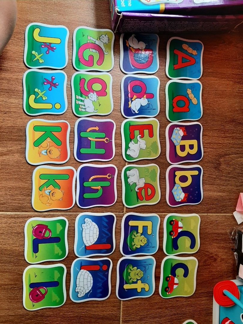 Alphabet memory match it puzzle, Toys & Collectibles, Mainan di Carousell