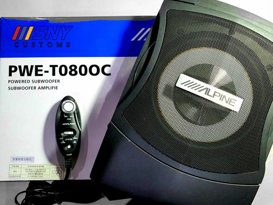 Alpine subwoofer Underseat amplified remote harness wrnty Pioneer JBL ...