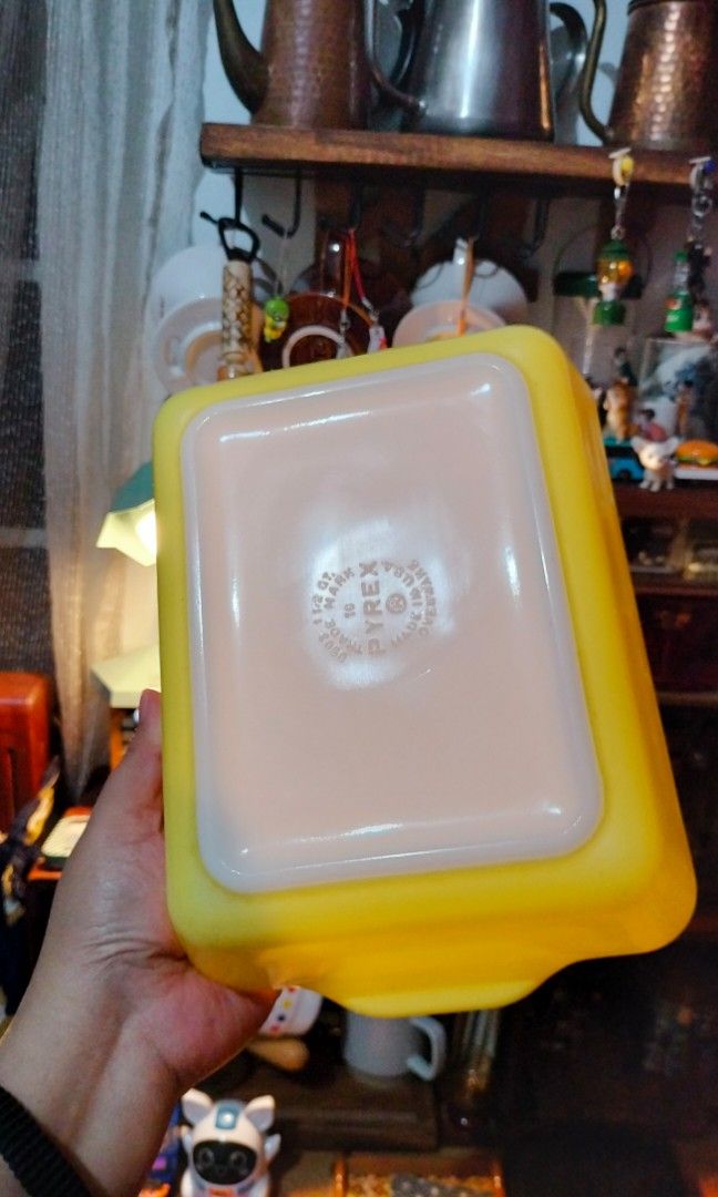 Authentic Pyrex U. S Milk glass rectangular dishbowl on Carousell