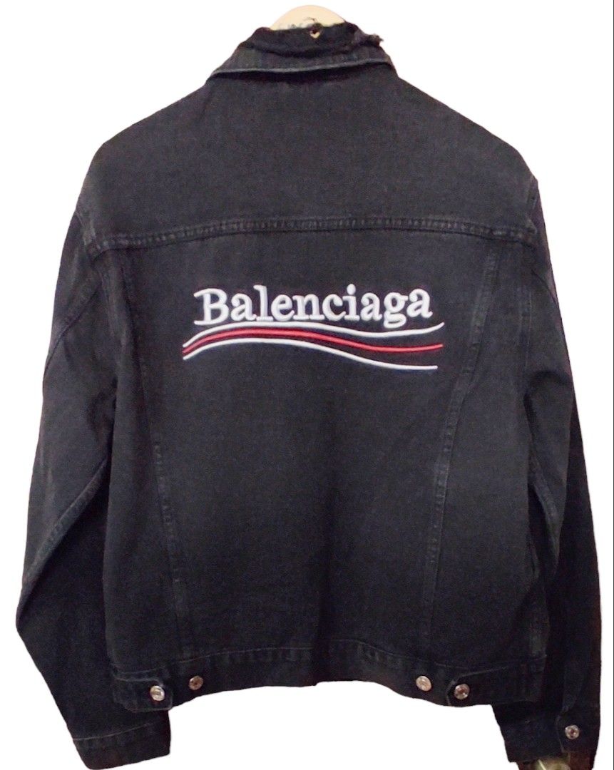 Balenciaga denim jacket, Men's Fashion, Coats, Jackets and Outerwear on ...