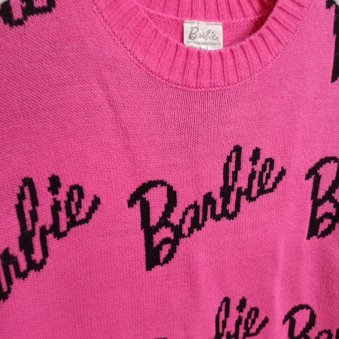 Barbie Sweater, Women's Fashion, Tops, Longsleeves on Carousell